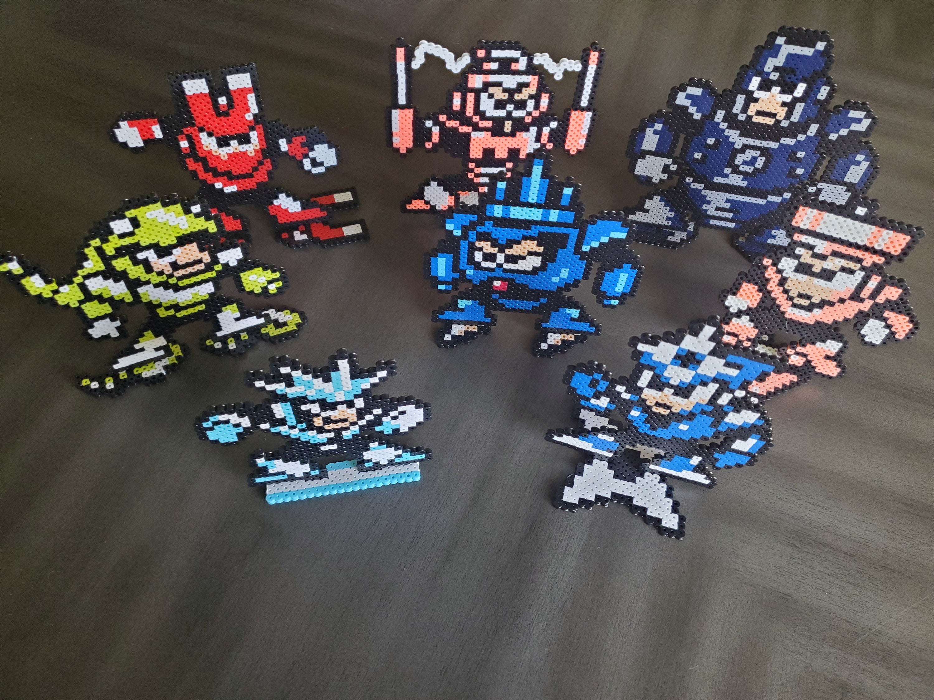 Mega Man Stand up Fuse Bead Robot Masters - Etsy