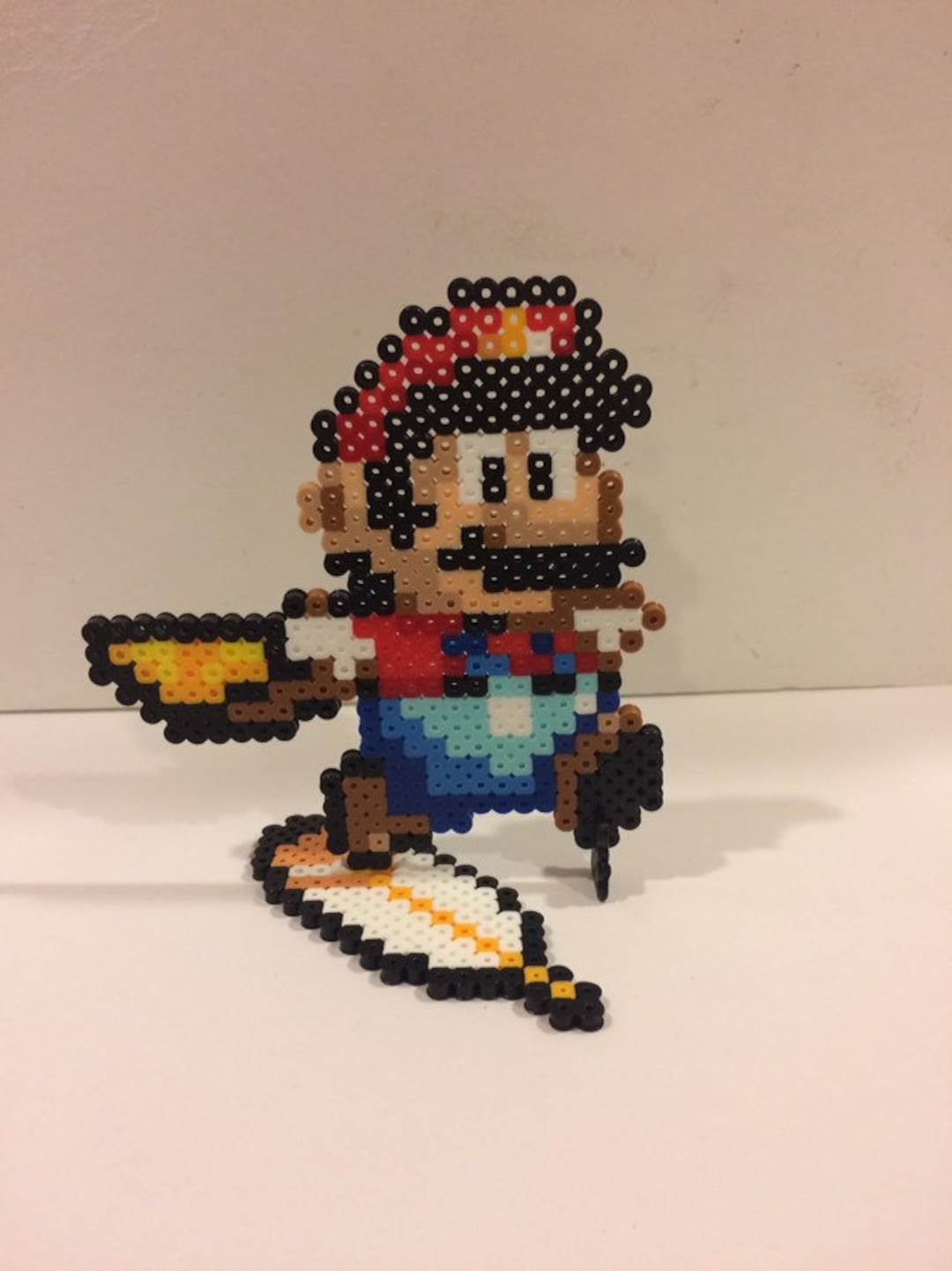 Super Mario World Perler - Cape Mario With Stand - Etsy
