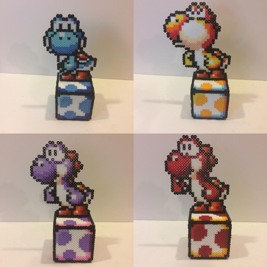 Super Mario World 2 Yoshi's Island Pixel Bead Yoshi With - Etsy