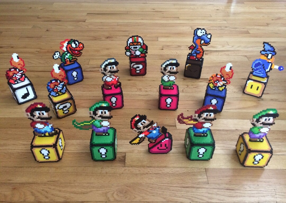 Super Mario World Perler - 3D Coin Banks - Etsy