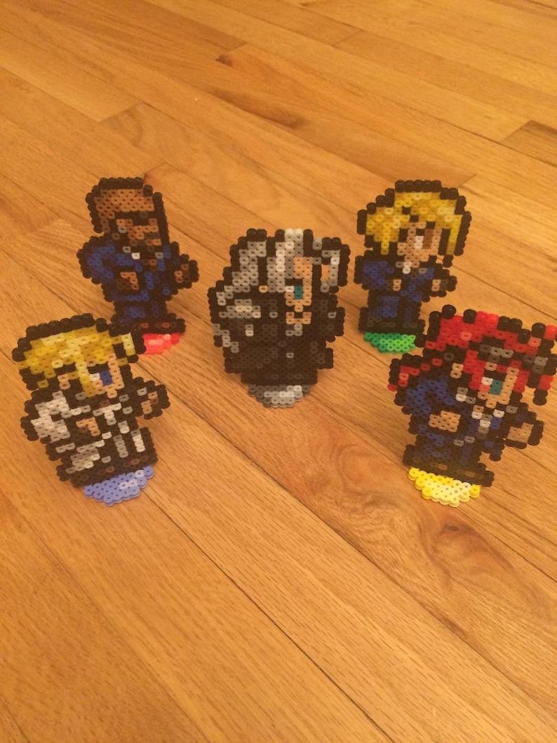 Final Fantasy 7 Stand up Perler Characters | Etsy