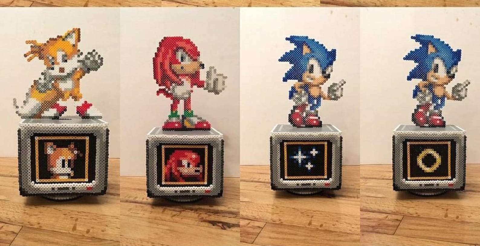 Sonic the Hedgehog Perler - 3D Monitor Piggy Bank - Etsy
