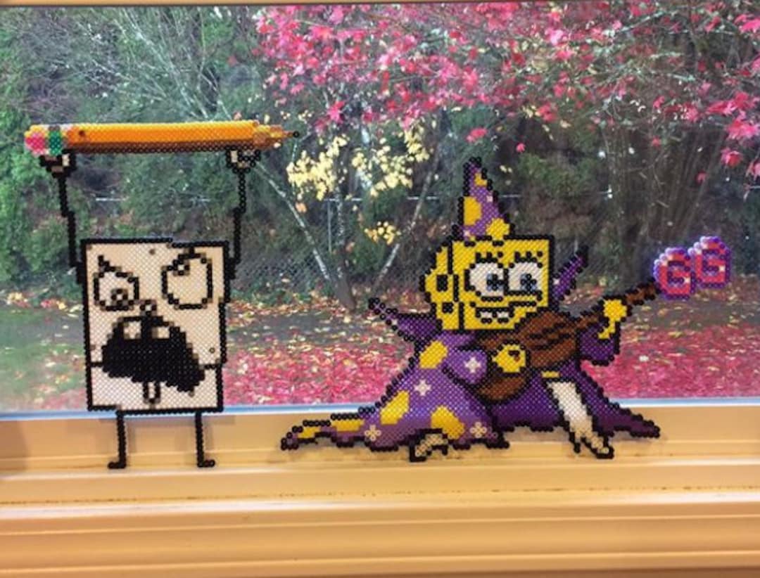 Spongebob Squarepants Perler - Doodle Bob and Goofy Goober Guitar - Etsy