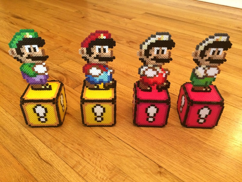 Super Mario World Perler 3D Coin Banks - Etsy