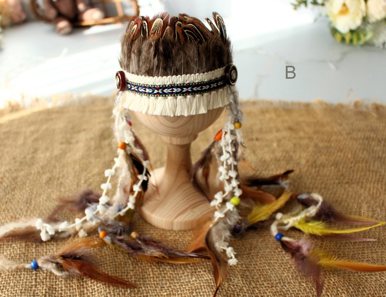 Native American Indian Inspired Props Feather Crowns | Etsy