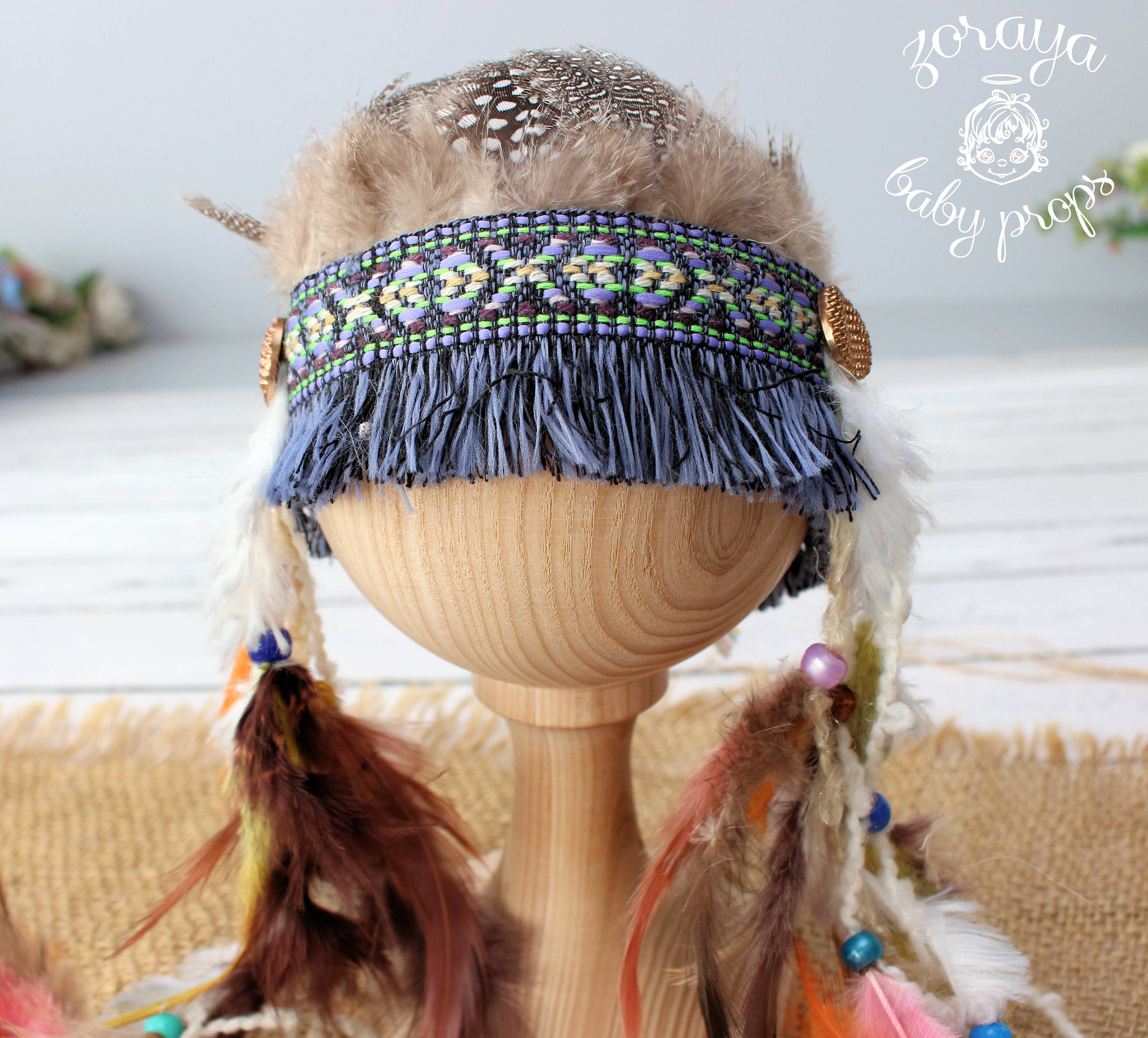 Native American Indian Inspired Props Feathers Crown - Etsy