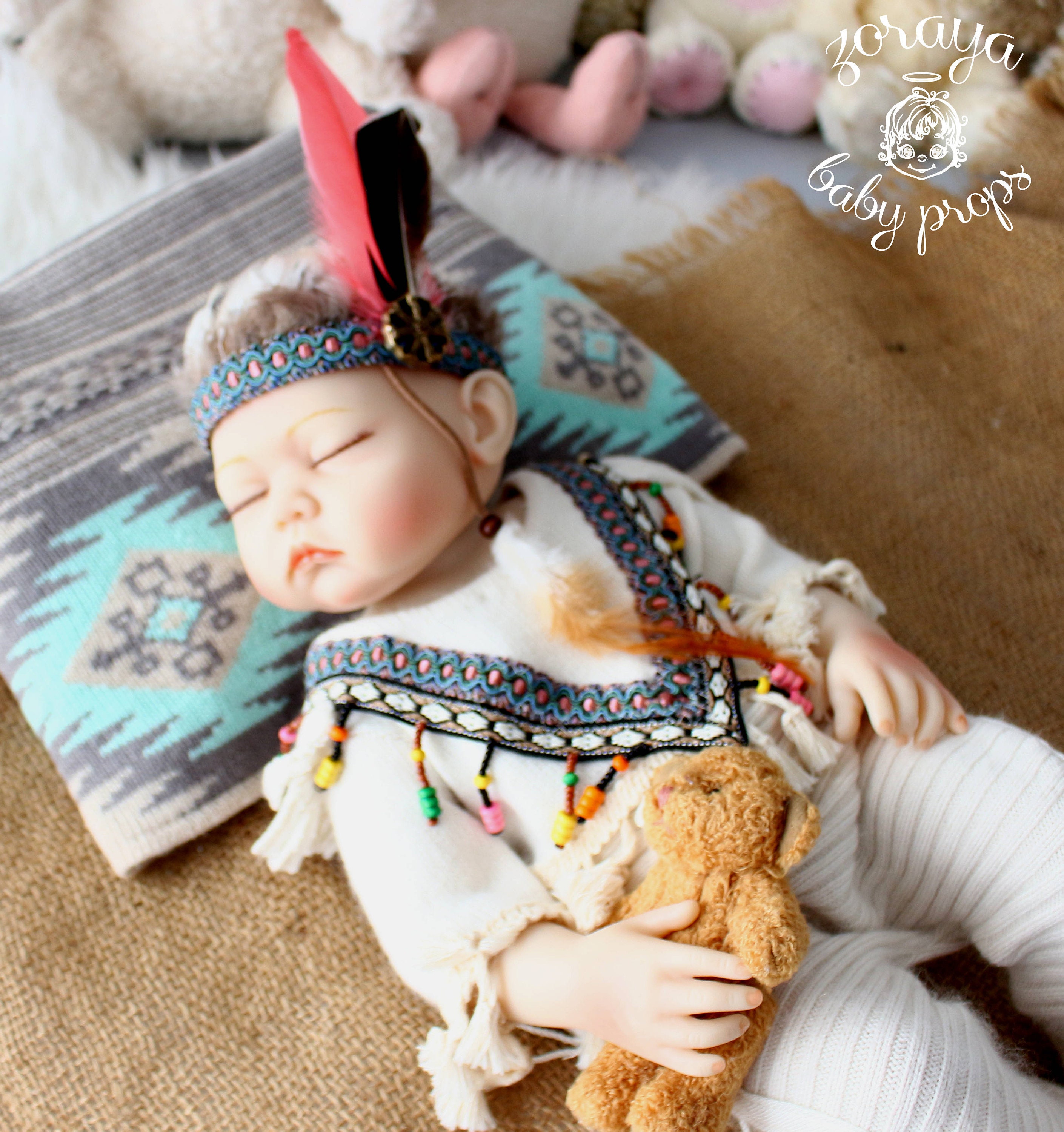 Native American Indian Inspired Props Feathers Crown Newborn - Etsy