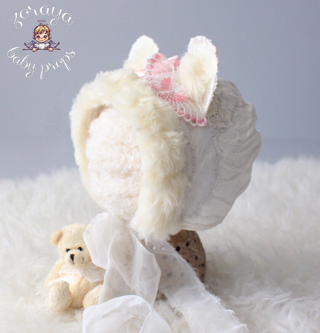 Sitter Bonnets Polar Bear Bonnet Rustic Bonnet Vintage - Etsy Canada