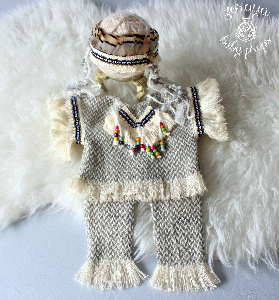 Native American Indian Inspired Props Feathers Crown Newborn - Etsy