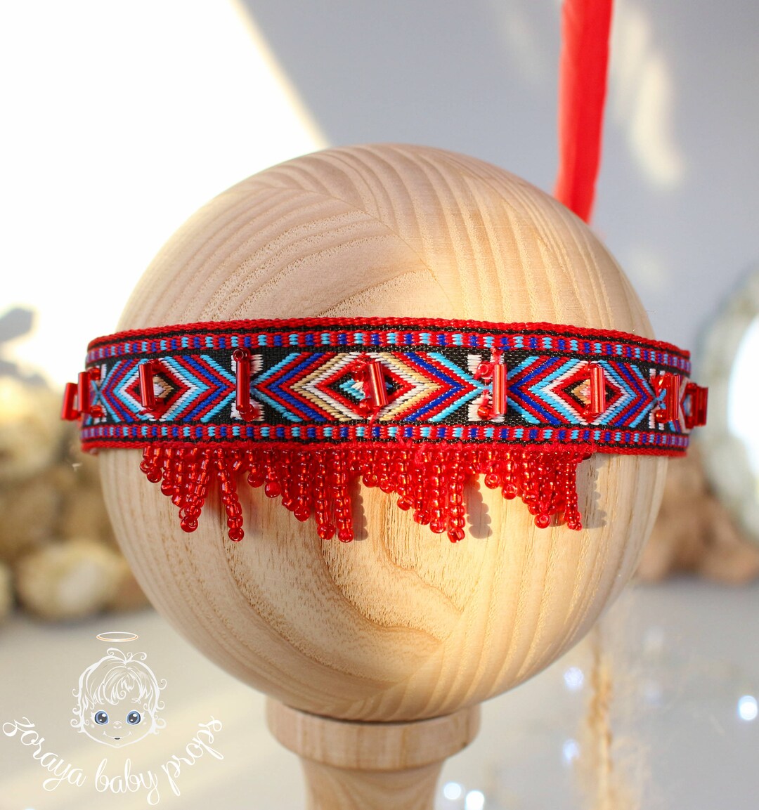 Native American Indian Inspired Feather Crown, Headdress, Beads ...
