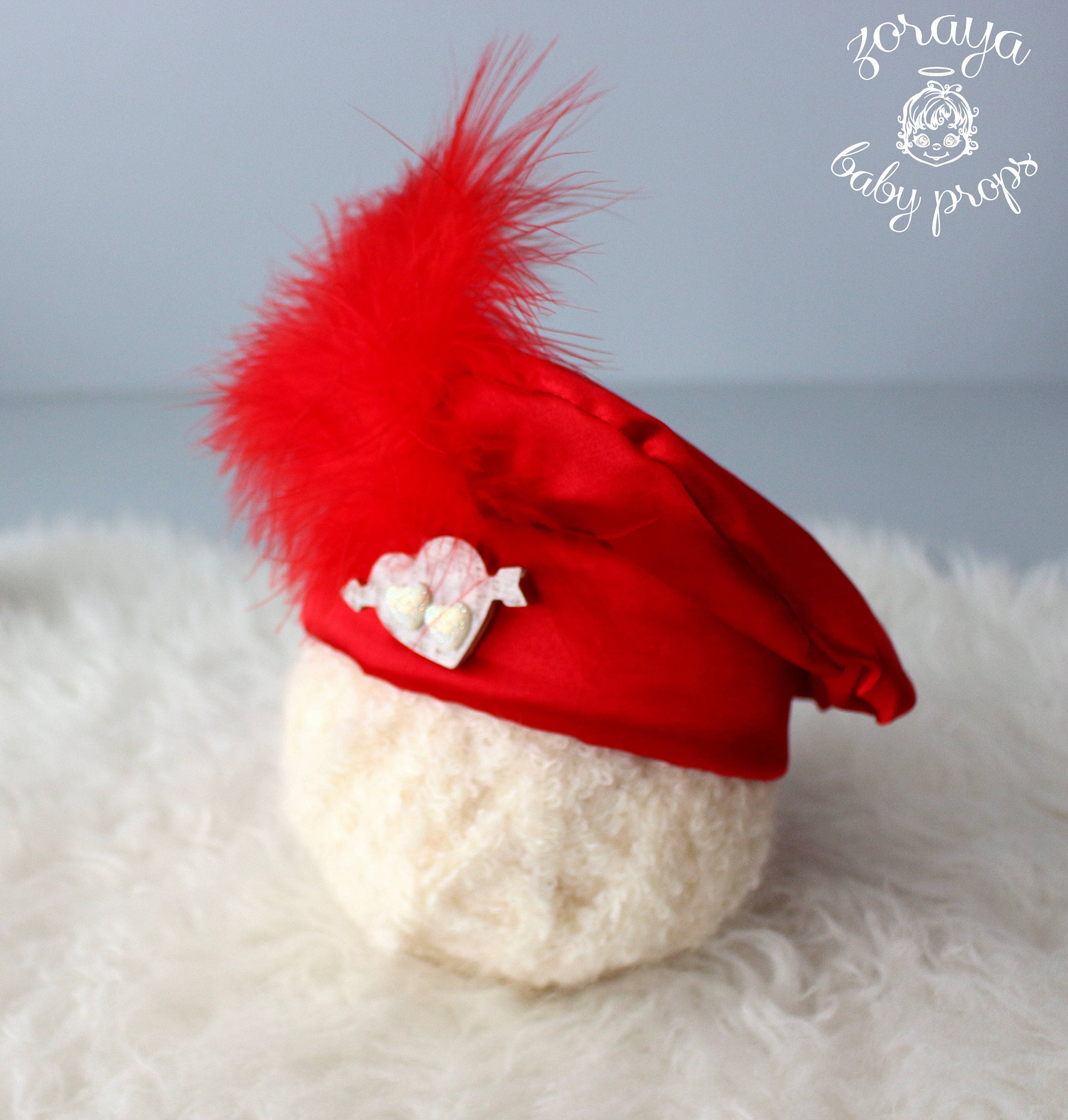 Red Valentines Burette Red Satin Hat Hat for Valentine's | Etsy