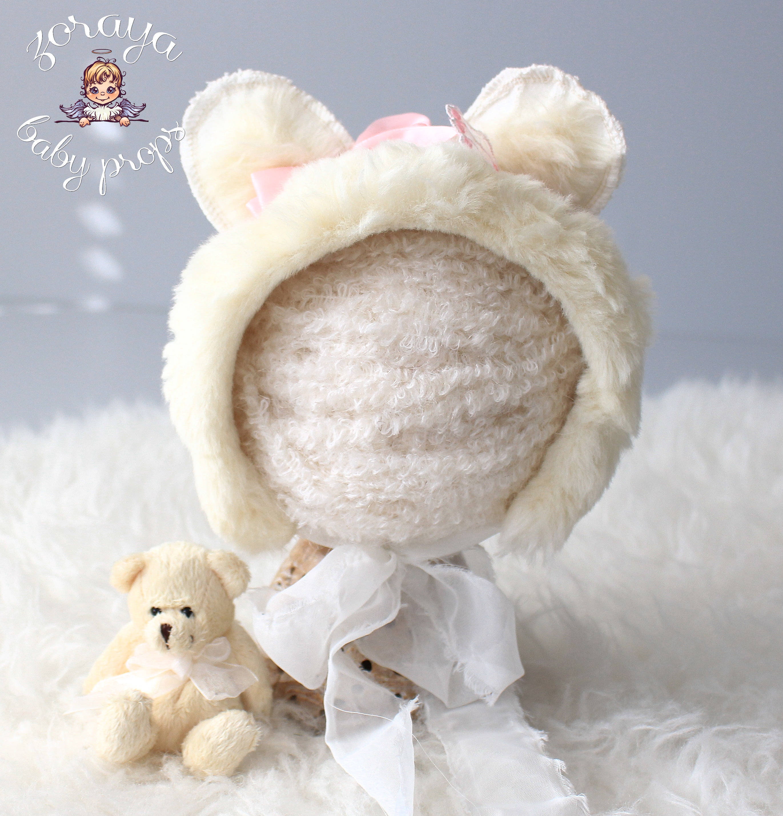 Sitter Bonnets Polar Bear Bonnet Rustic Bonnet Vintage - Etsy Canada