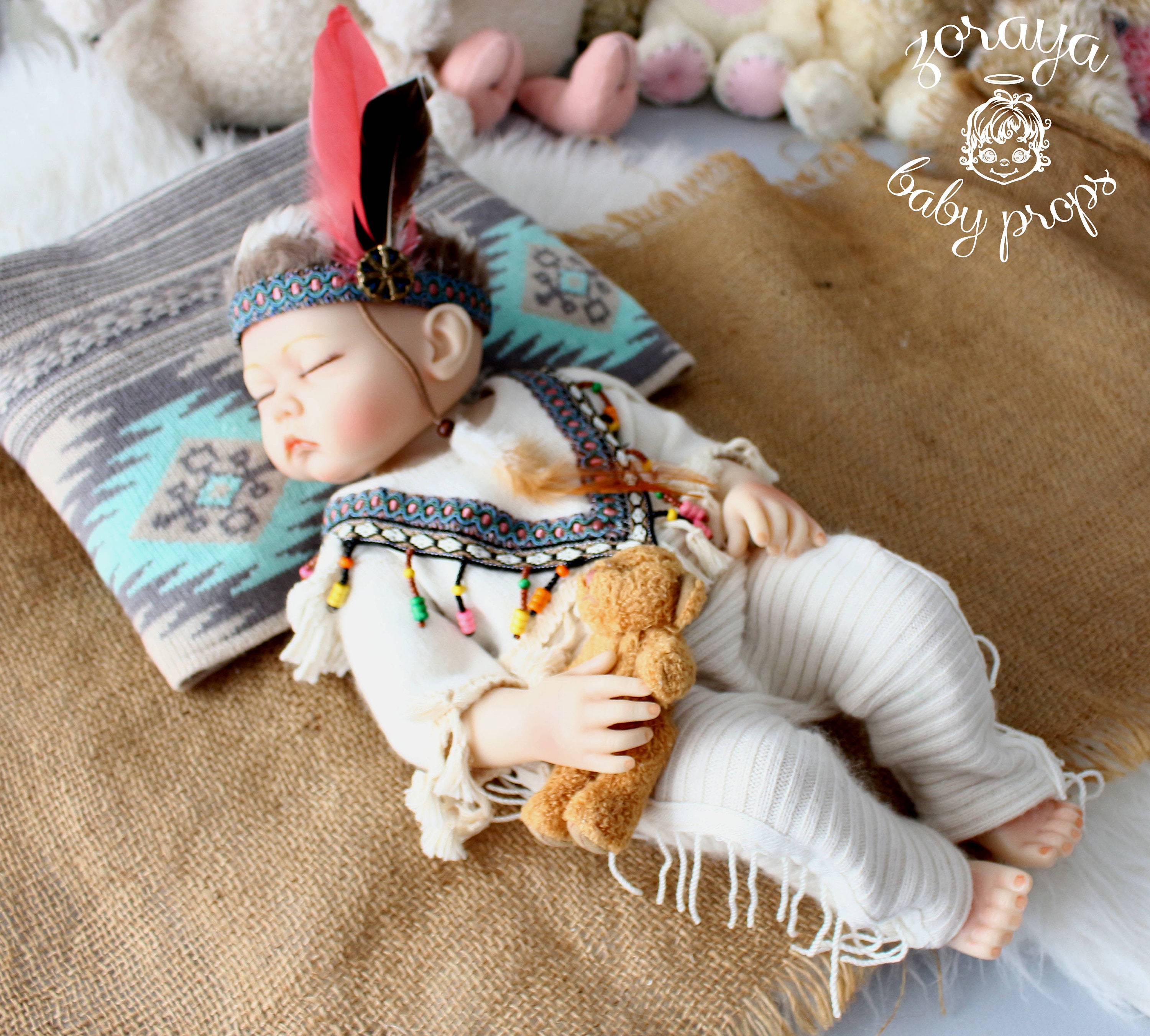 Native American Indian Inspired Props Feathers Crown Newborn - Etsy
