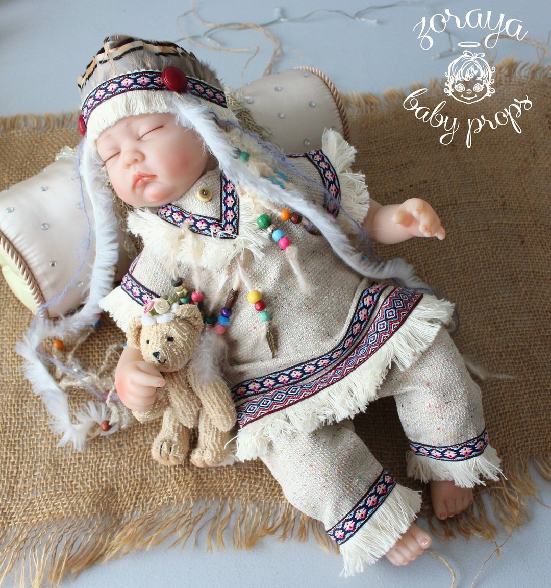 Native American Indian Inspired Props, Feathers Crown, Newborn Outfit ...