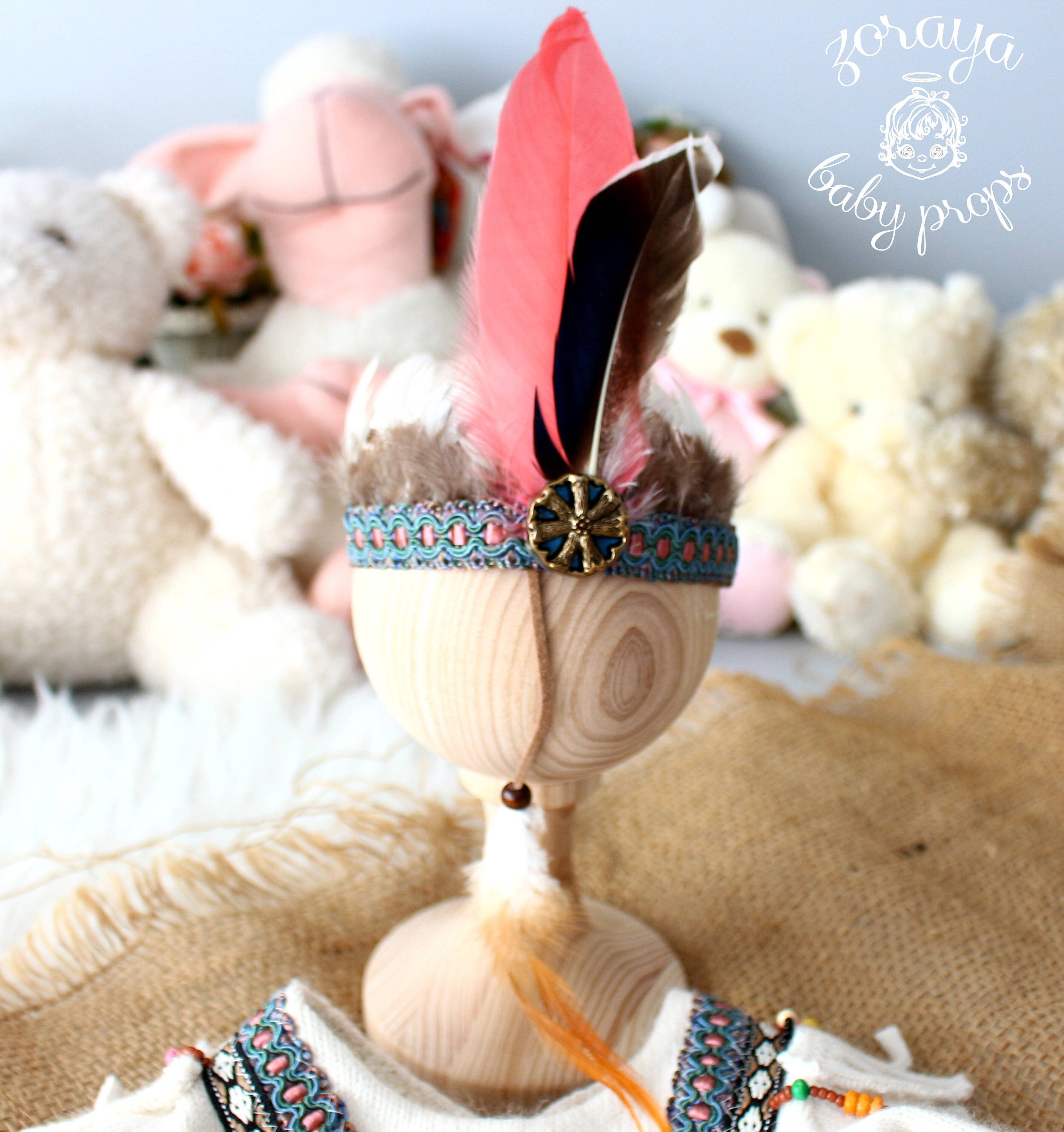 Native American Indian Inspired Props Feathers Crown Newborn - Etsy