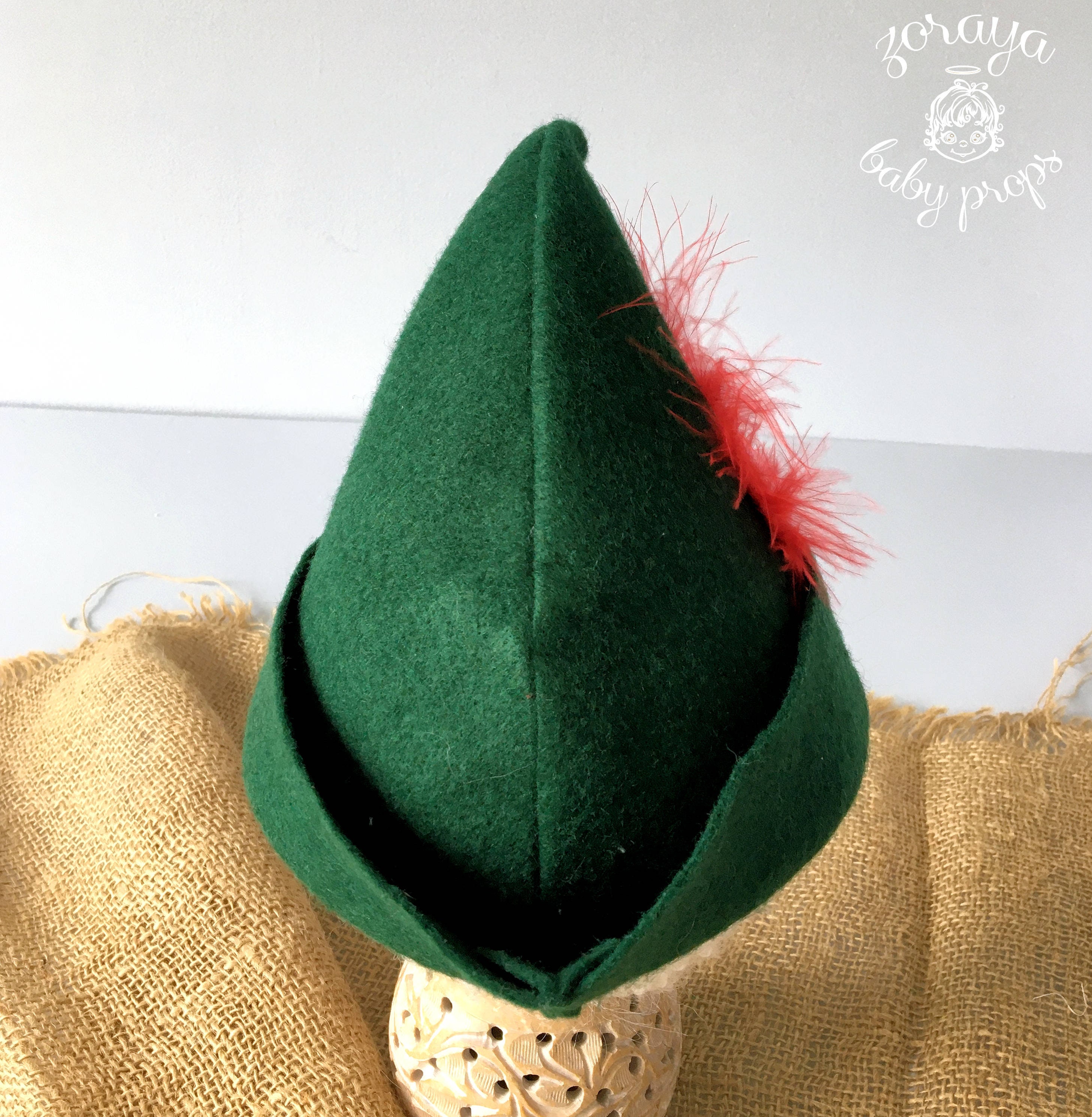 Peter Pan Hats Green Hat Red Feather Disney Hat Birthday - Etsy