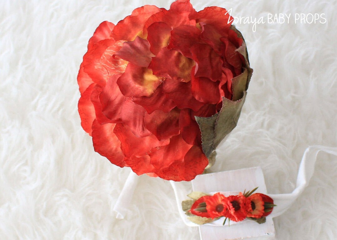 Burnt Rose Newborn Diaper Cover Set: Baby Girl Photo Props - Etsy