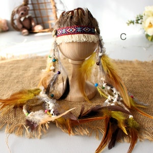 Native American Indian Inspired Props Feather Crowns | Etsy