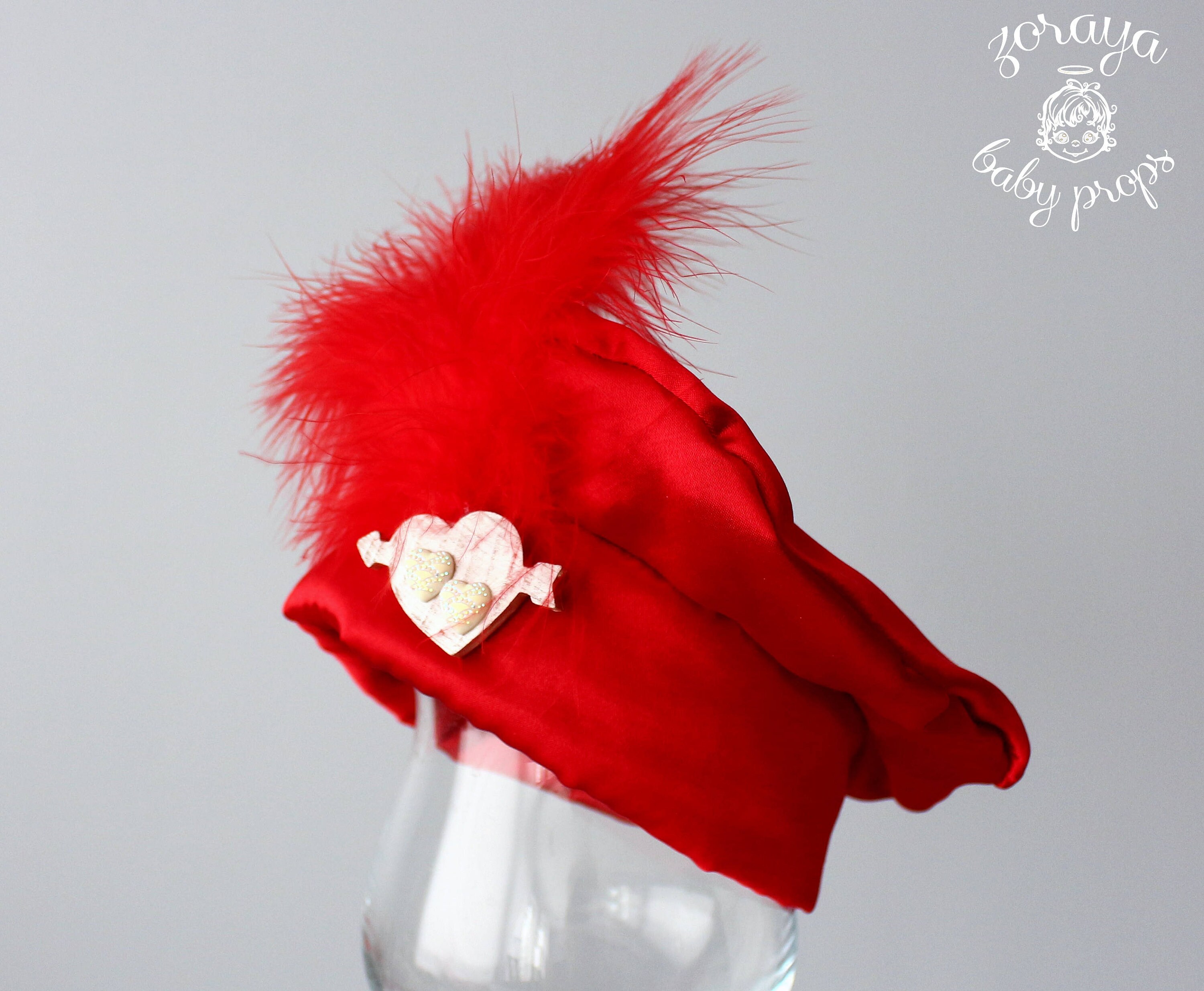 Red Valentines Burette Red Satin Hat Hat for Valentine's - Etsy Canada