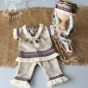 Native American Indian Inspired Props, Feathers Crown, Newborn Outfit ...