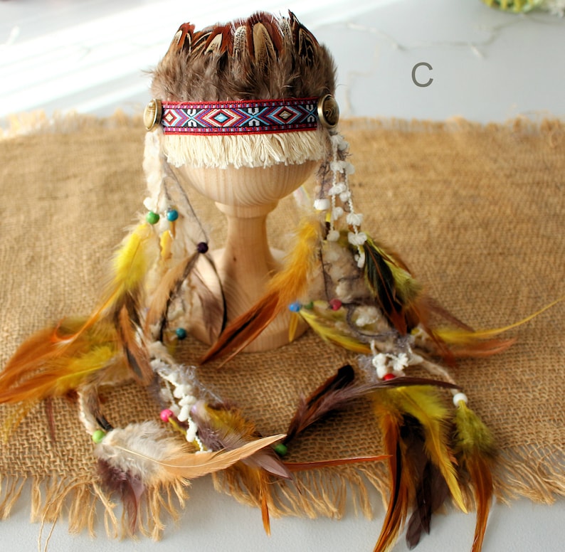 Native American Indian Inspired Props Feather Crowns | Etsy