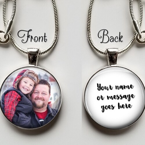 Photo Necklace Your Photo on a Pendant Custom Picture - Etsy