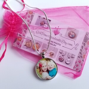 Photo Necklace - Custom Photo Pendant - Photo Charm Kids Children Baby ...