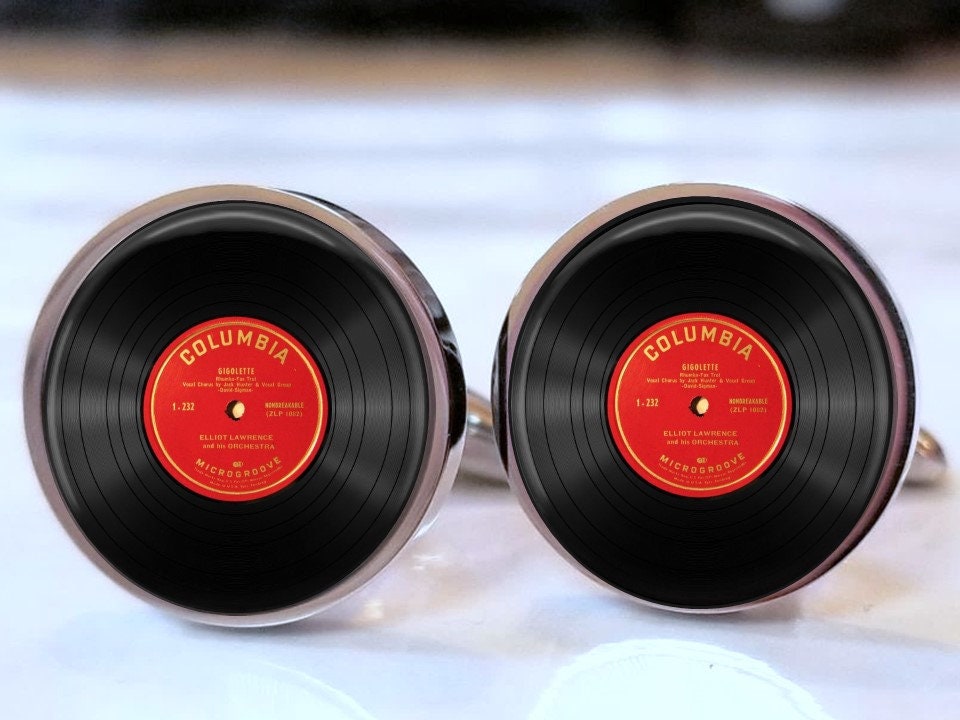 Vinyl Cufflinks DJ Gift Vinyl Record Cufflinks DJ Cufflinks - Etsy