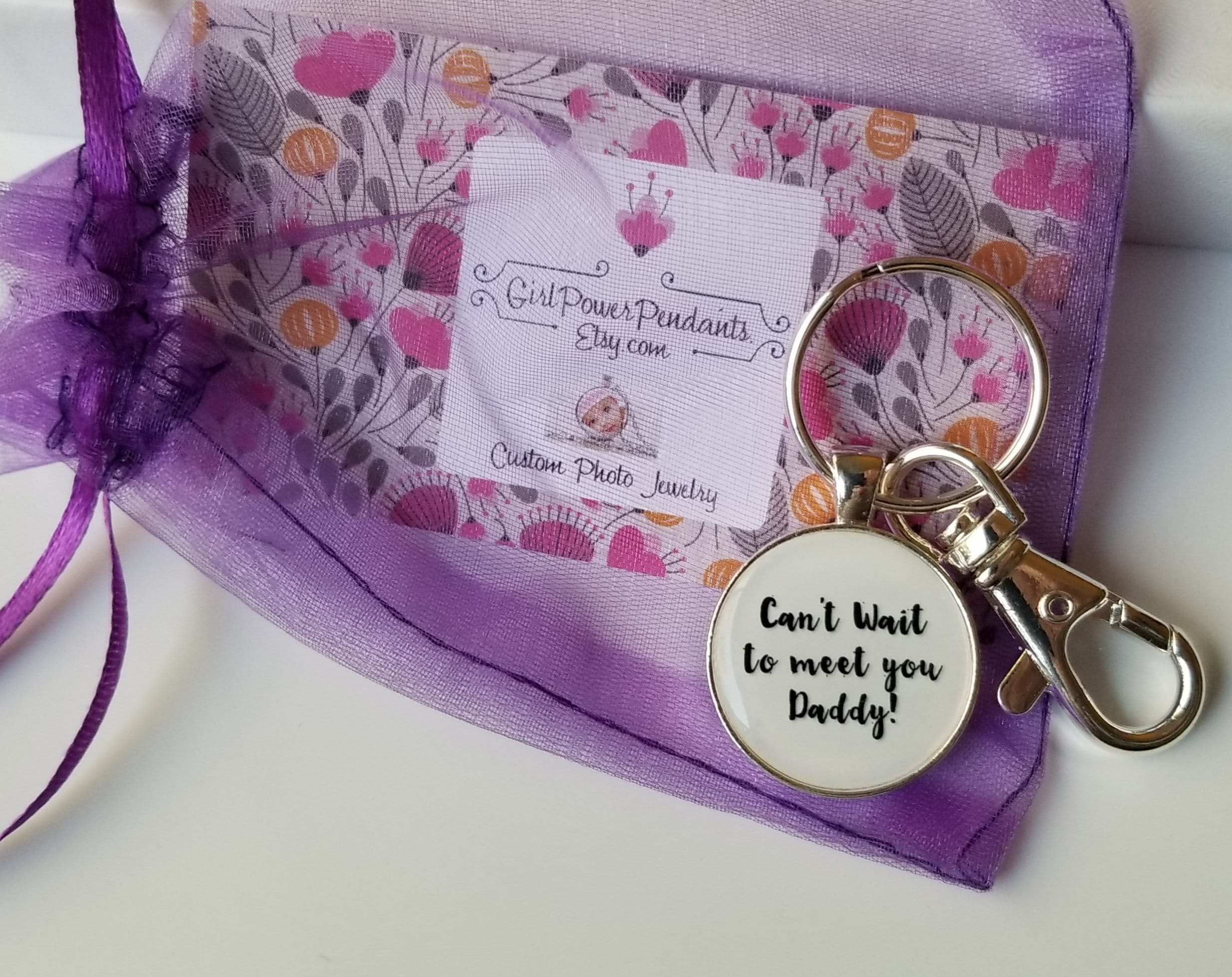 Memorial Photo Keychain - Custom Picture Keyring - Double Sided Your ...