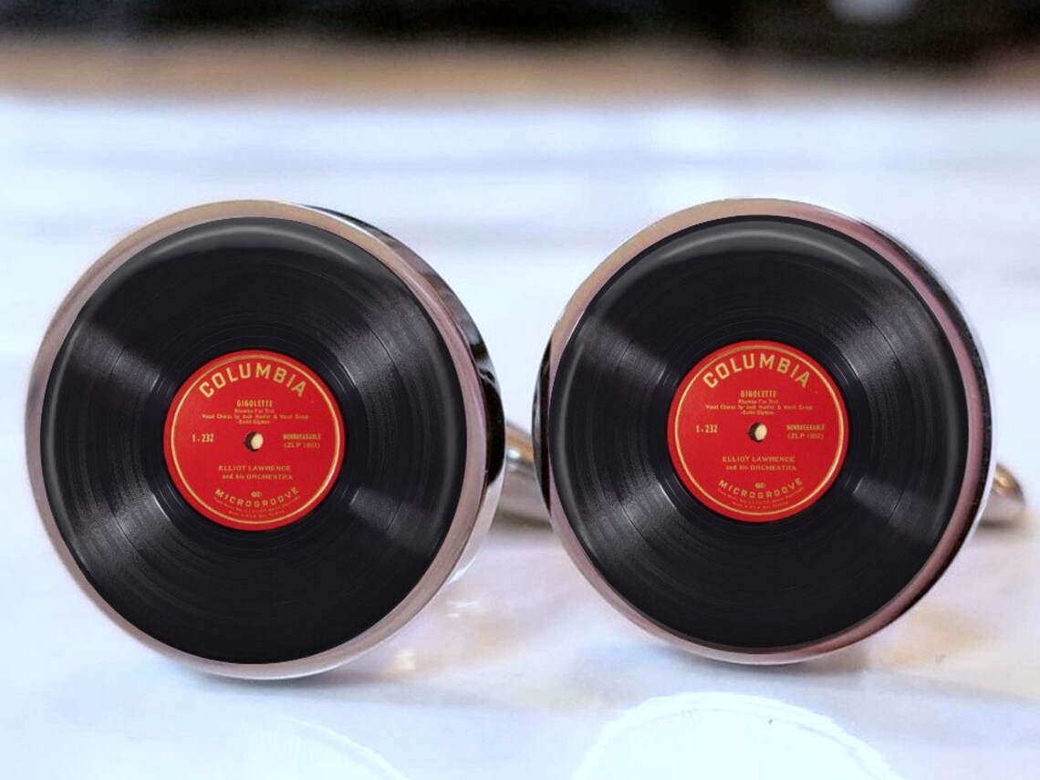 Vinyl Cufflinks DJ Gift Vinyl Record Cufflinks DJ Cufflinks | Etsy