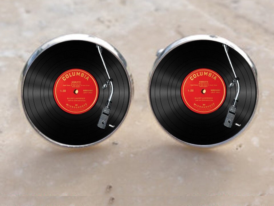 Vinyl Cufflinks DJ Gift Vinyl Record Cufflinks DJ Cufflinks - Etsy