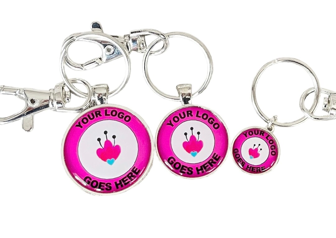 Double Sided Logo Keychain Personalized Company Logo Key Ring for ...
