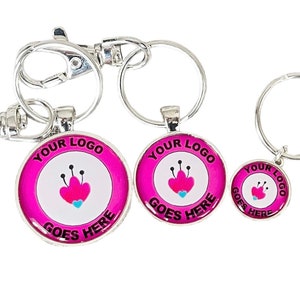 Double Sided Logo Keychain - Personalized Company Logo Key Ring for ...