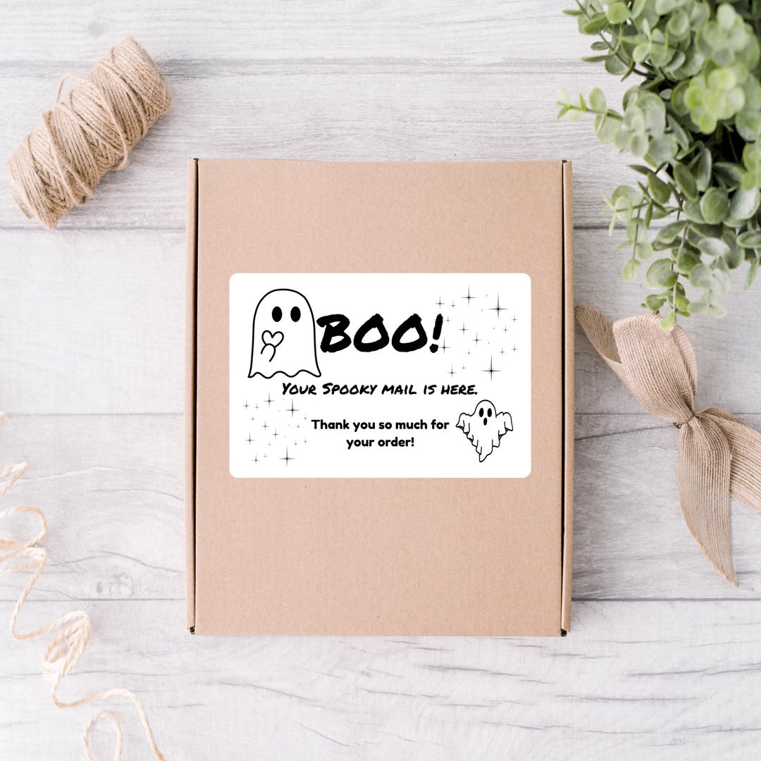 Spooky Thermal Packaging Stickers - Etsy