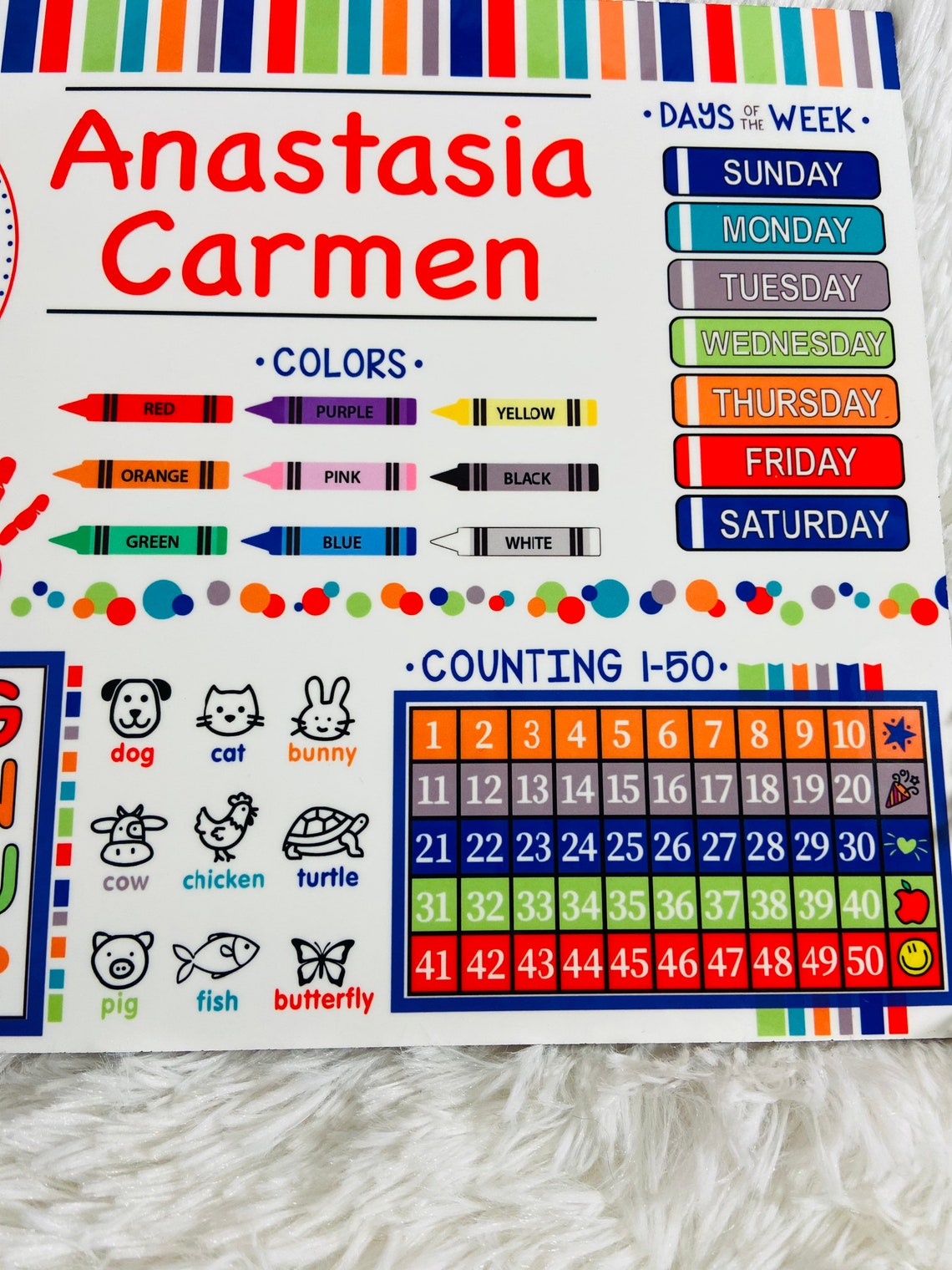 Preschool learning board/PreK learning board | Etsy