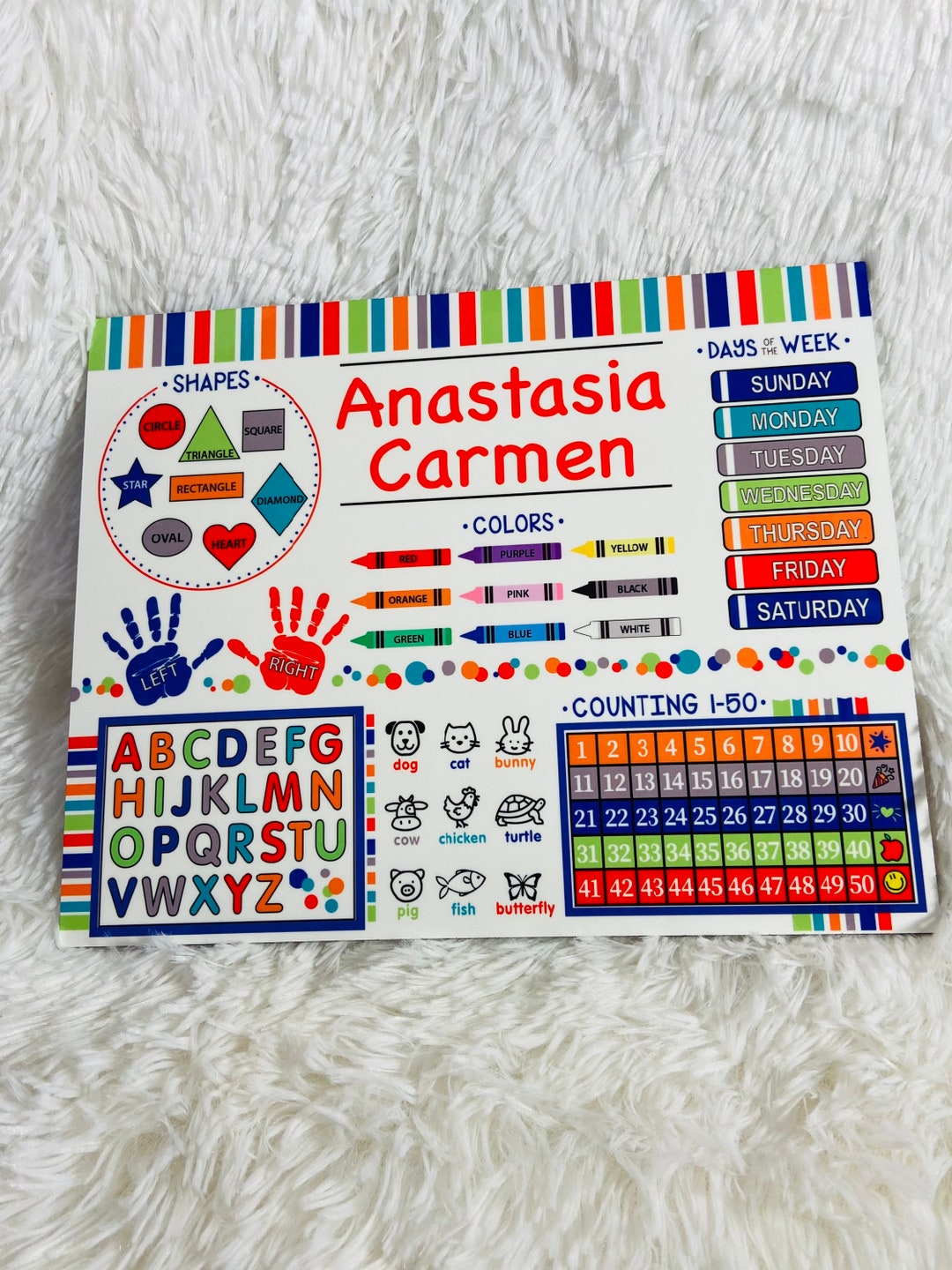 Preschool Learning Board/prek Learning Board - Etsy