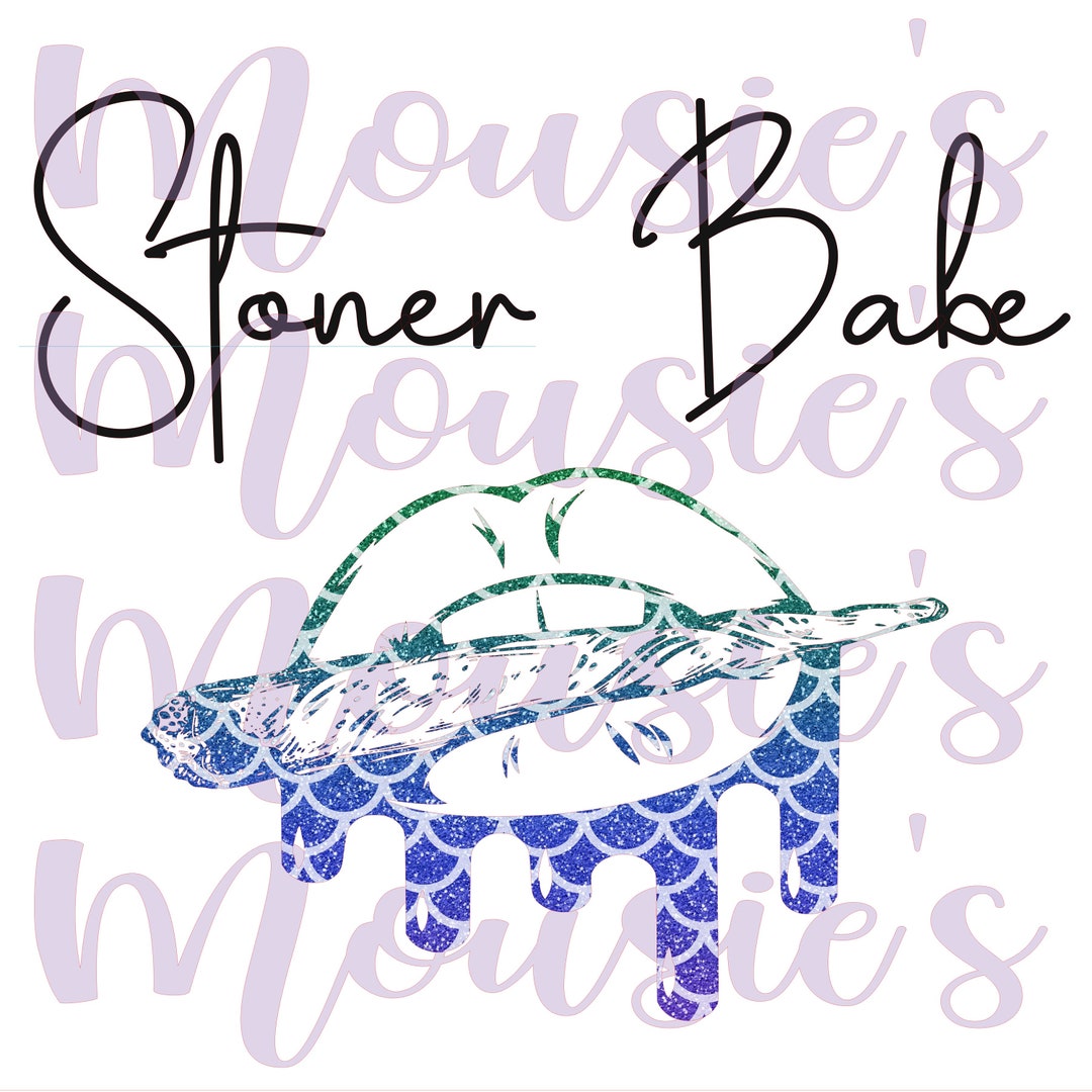 Stoner Babe Mermaid Glitter Drip Lips Cannabis Digital PNG File - Etsy