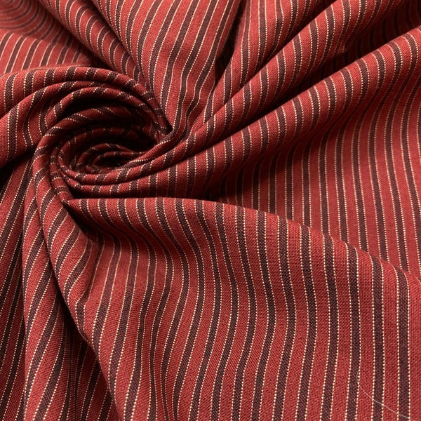 Red Striped Fabric - Etsy