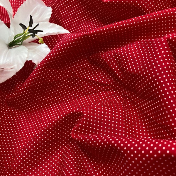 Red Dot Fabric - Etsy