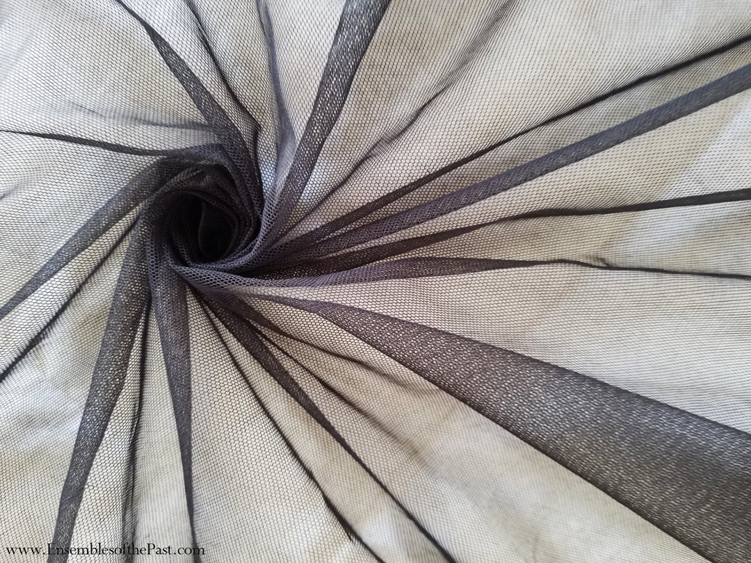 Fine Black English Cotton Bobbinet - Cotton Tulle - English Cotton ...