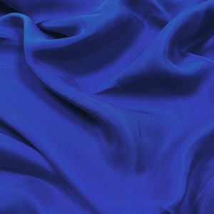Deep Royal Blue / Ocean Blue Silk Satin Fabric - Lightweight and Full ...
