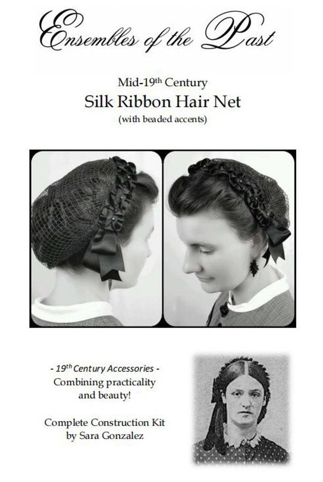 Mid-19th Century Silk Ribbon Hair Net Kit - All Materials and Complete ...