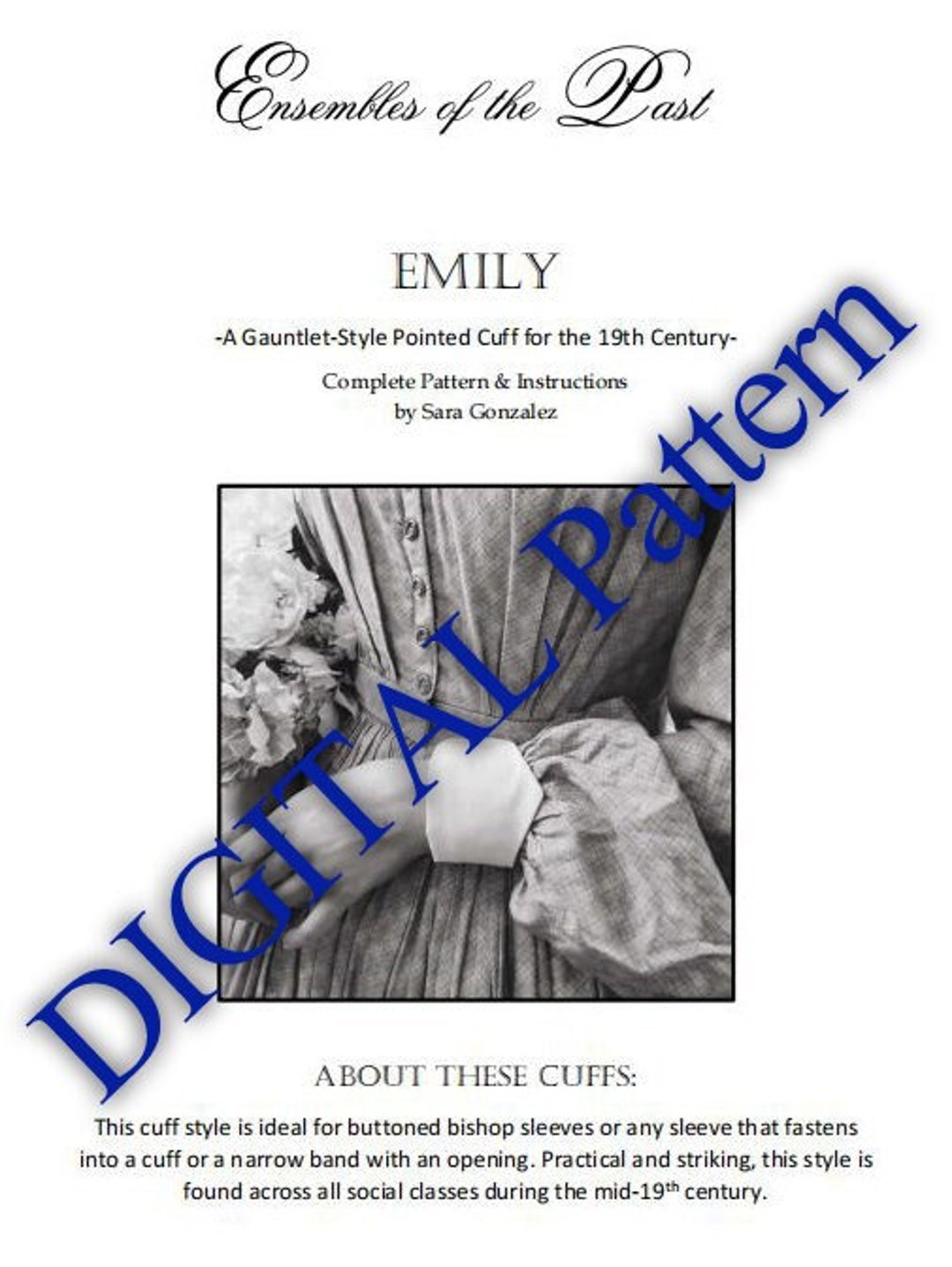 NEW DIGITAL Pattern: the Emily Cuff, A Gauntlet-style Pointed Cuff for ...