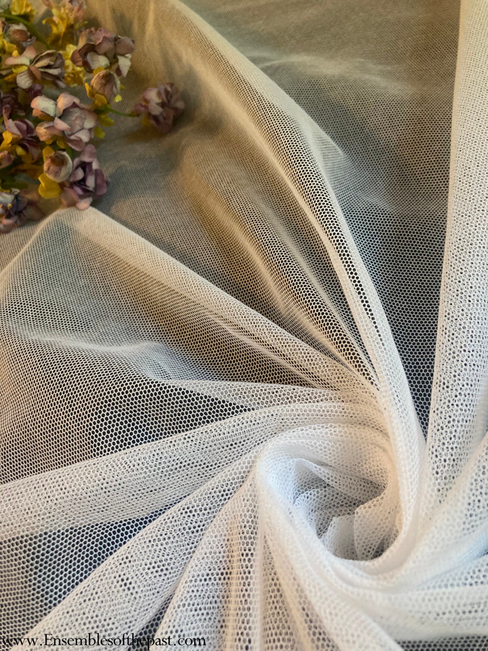 Fine White English Cotton Bobbinet Cotton Tulle English - Etsy