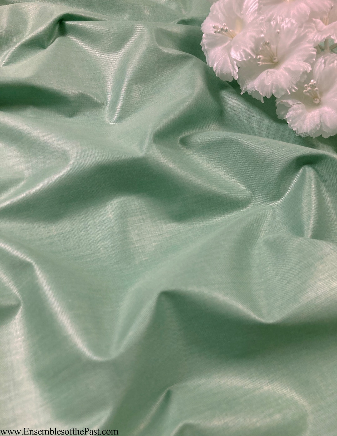 Polished Cotton Fabric - Seafoam Green - Glazed Cotton - 100% Cotton ...
