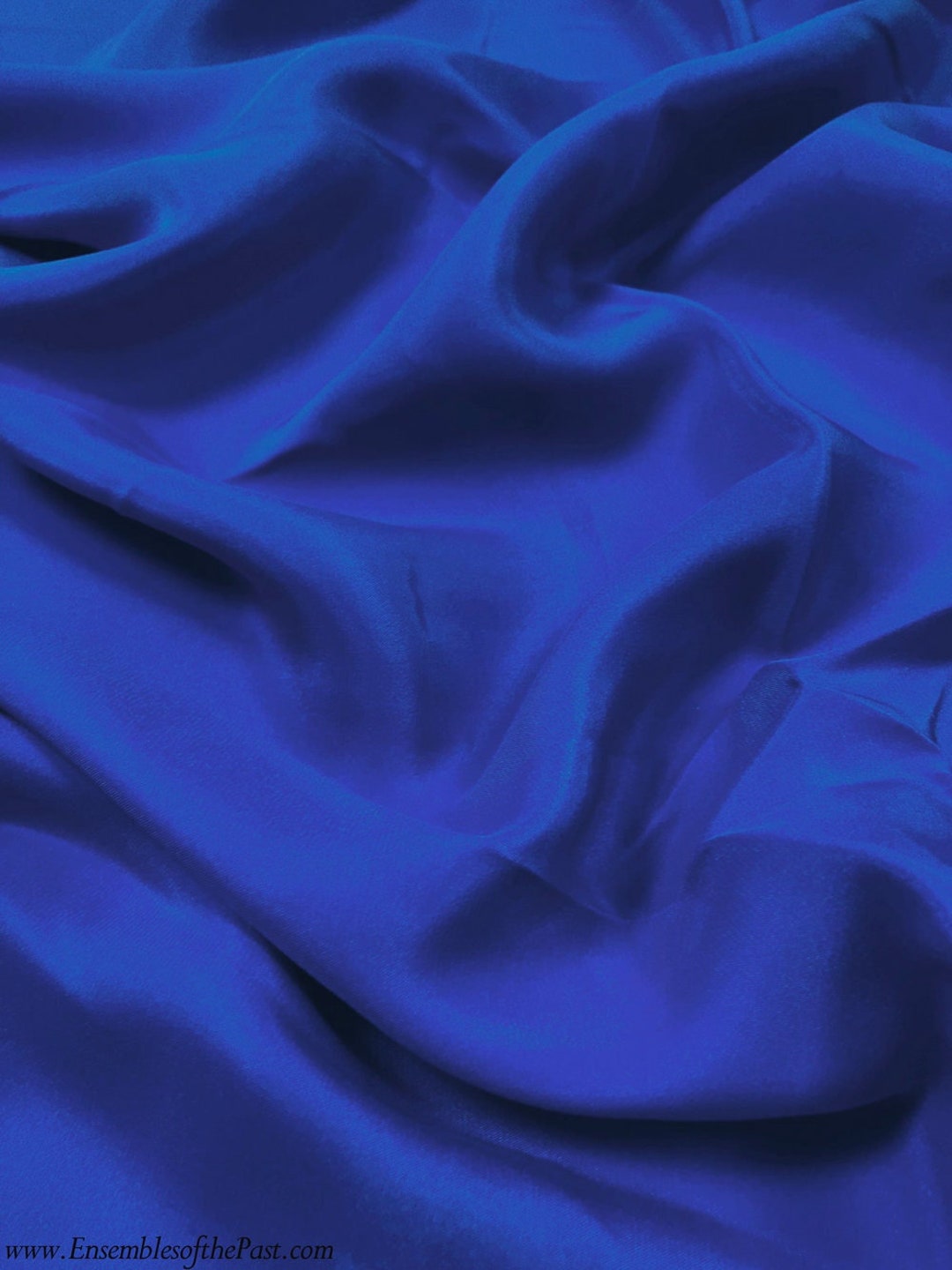 Deep Royal Blue / Ocean Blue Silk Satin Fabric - Lightweight and Full ...