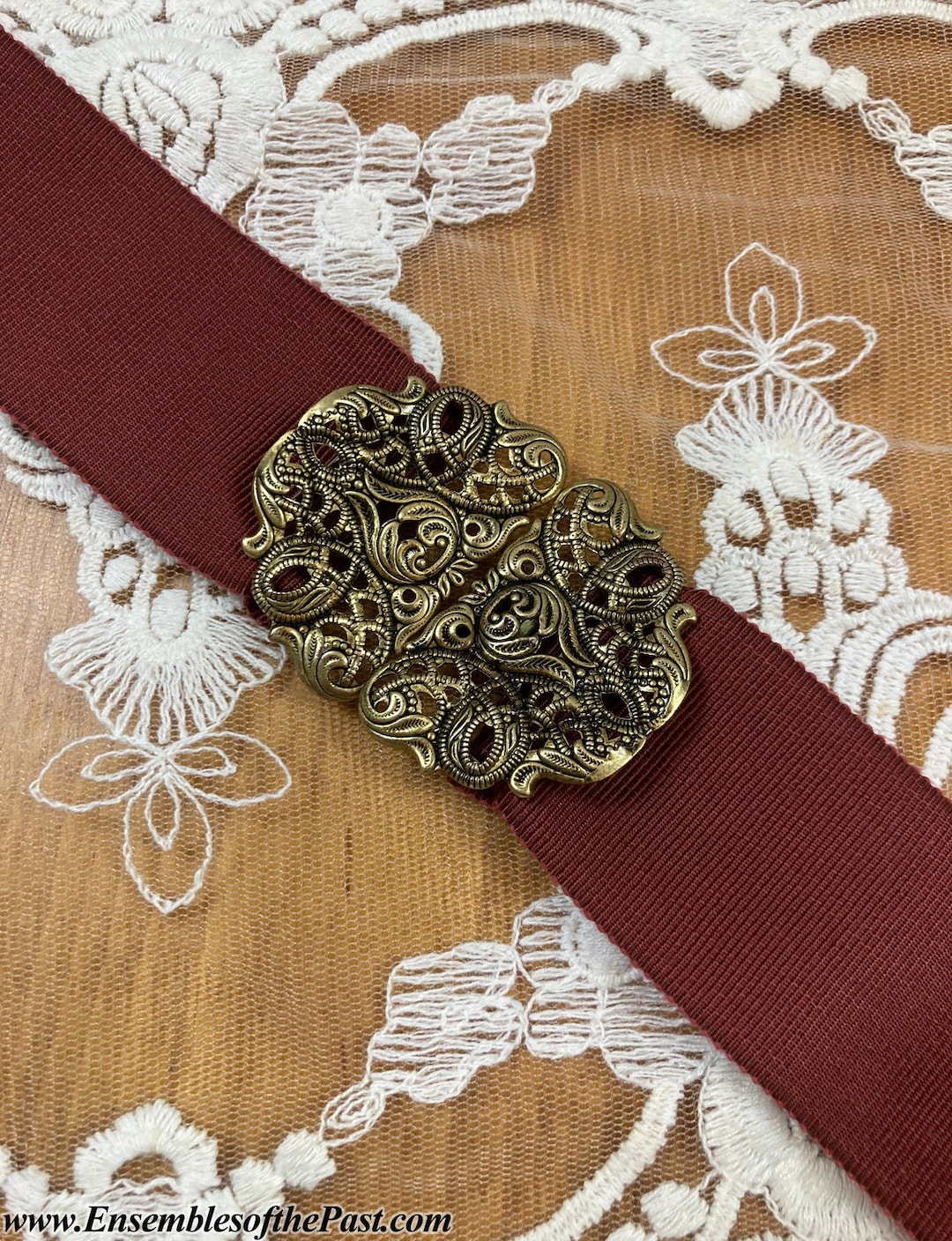 GOLD "iris" Victorian Clasp Mid-19th Century Style Buckle - Made in ...