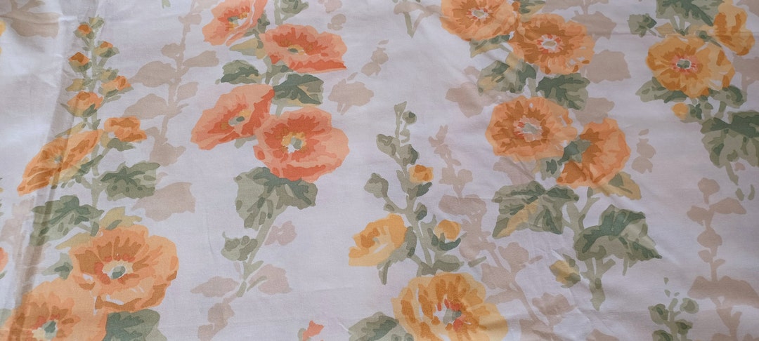 Vintage Laura Ashley Somerton Hollyhocks Chintz Fabric Never Used - Etsy UK