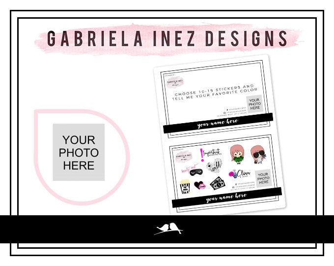 Custom Sticker Contact Cards for Planner Meet Ups & Events - Etsy