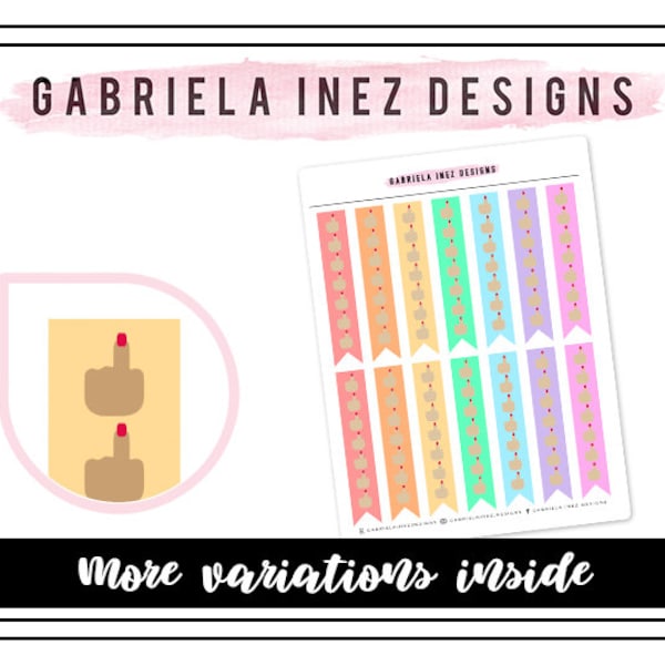 Middle Finger Checklist Planner Stickers Perfect for Any Standard ...